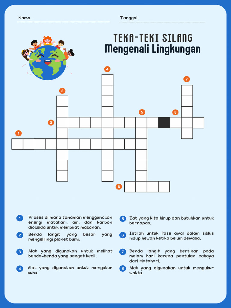 LKPD Kinestetik 1 (Teka-Teki Silang) | PDF