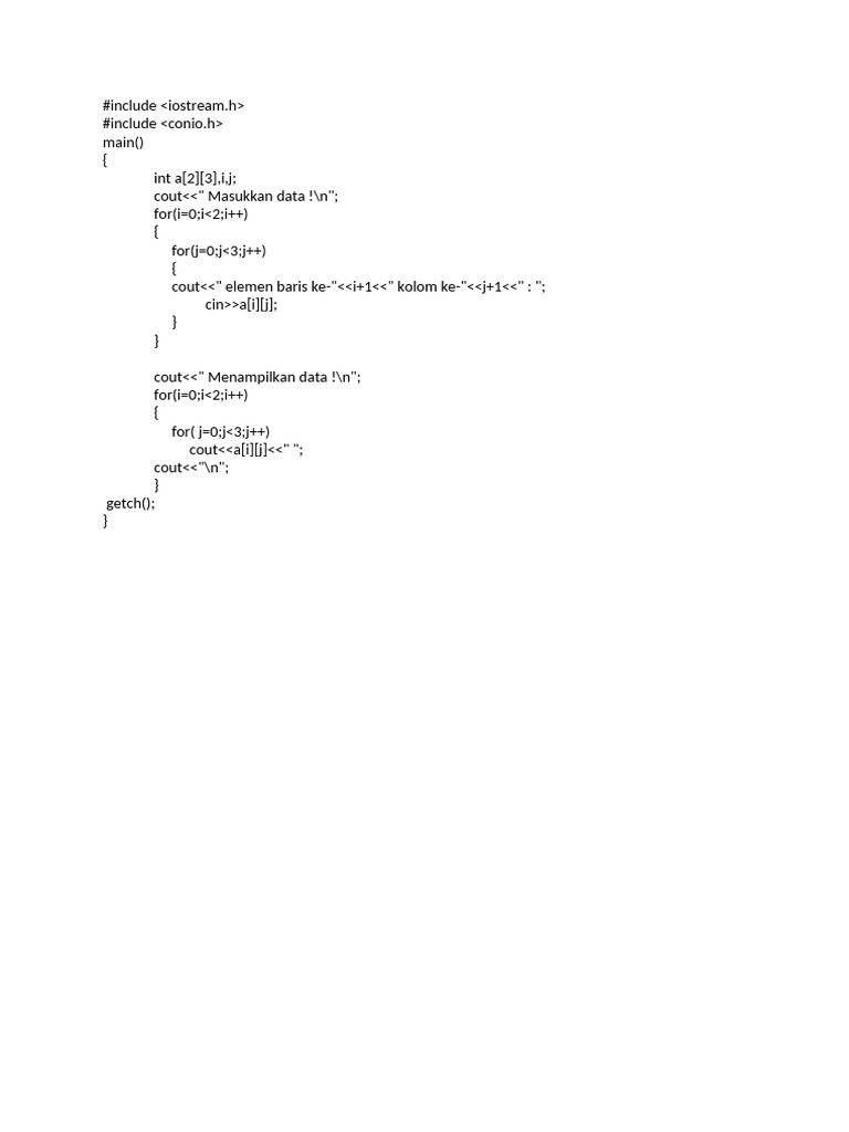 Array 2 Dimensi | PDF