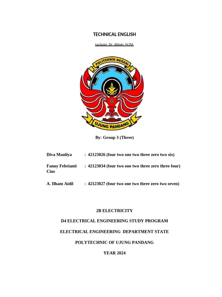 TUGAS 2(KLP 3) TECHNICAL ENGLISH | PDF