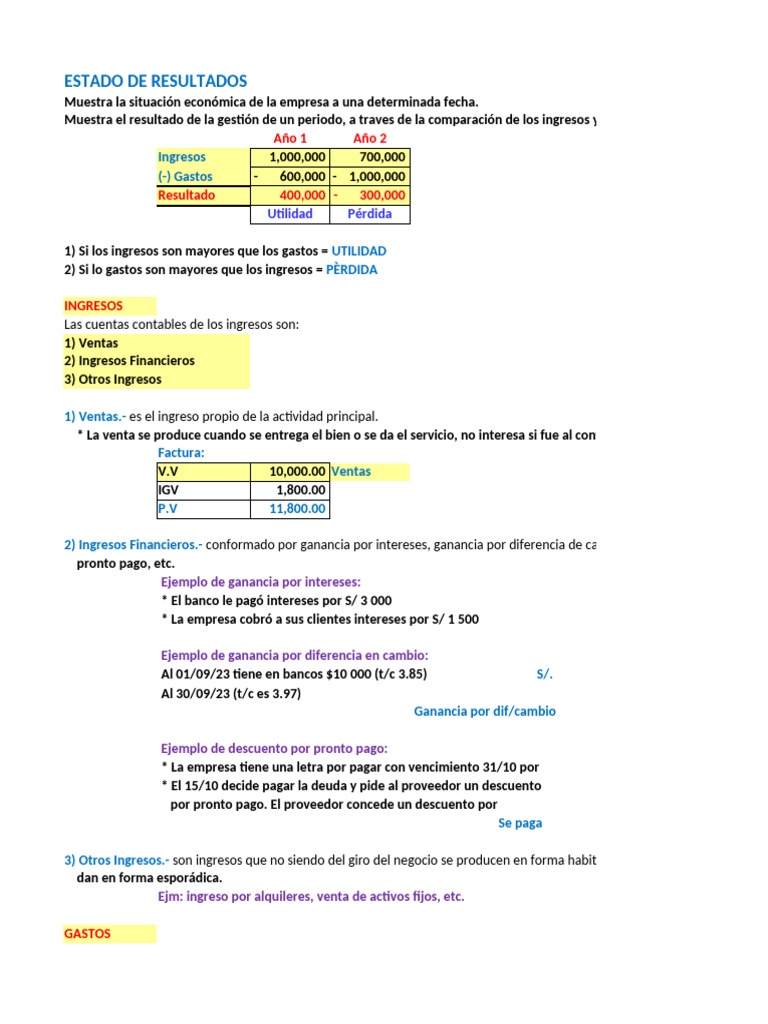 Análisis de Estado de Resultados | PDF | Estado de resultados | Economias