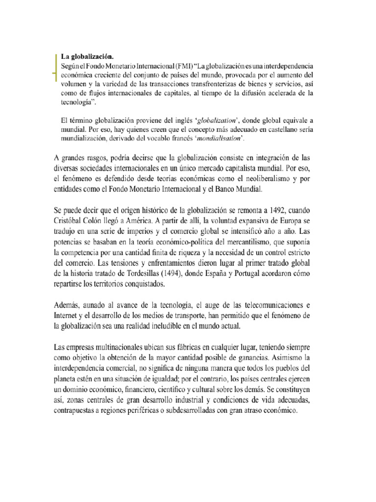 Biv.2 - La Globalización y La Cultura | PDF