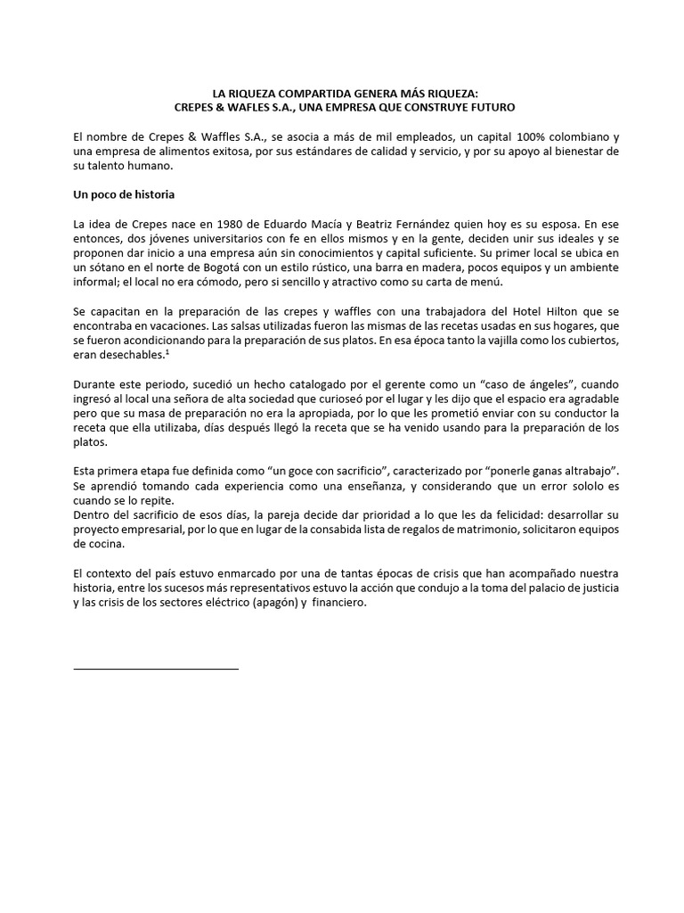 Caso CREPES WAFLES - Practica01 | PDF | Business | Marca
