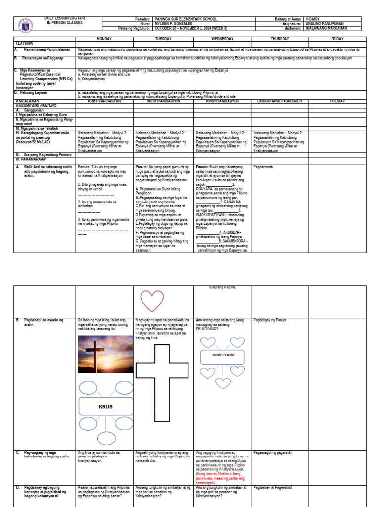 G5 Q2W3 DLL AP (MELCs) | PDF