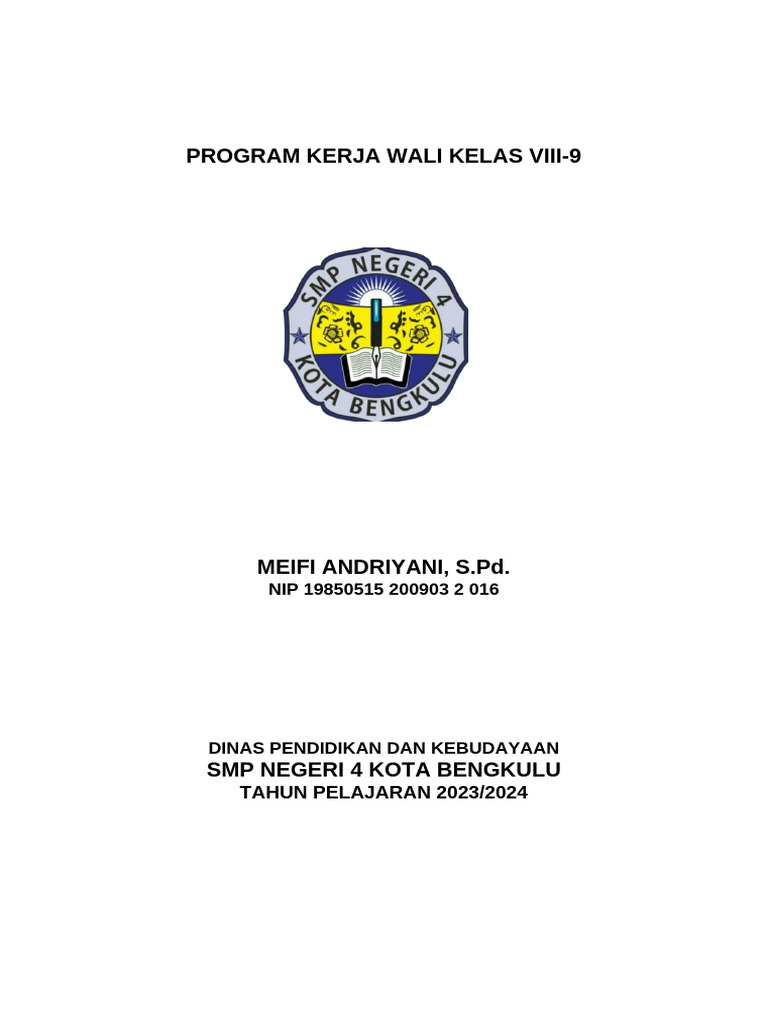 Program Kerja Wali Kelas VIII-9 | PDF | Karier & Perkembangan | Perjalanan