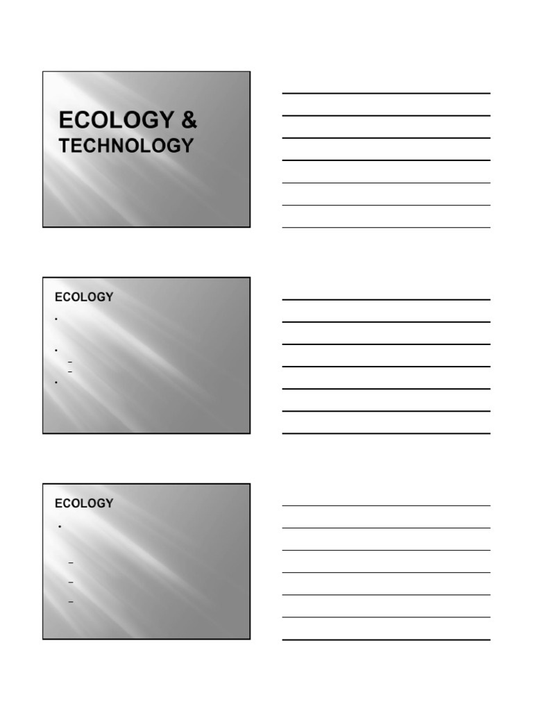 ISS1010 - Lecture 08 - Ecology & Technology - 2012 | PDF | Ecology ...