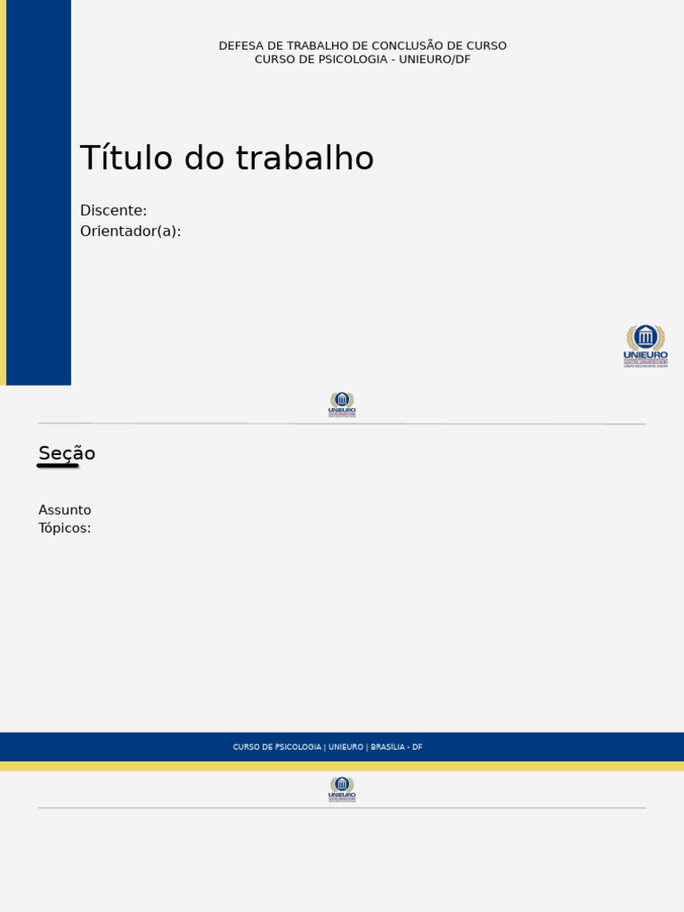 Modelo de Slides - TCC | PDF | Autoajuda
