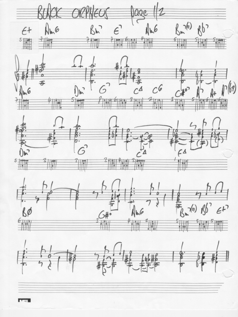 Black Orpheus Chord Melody | PDF