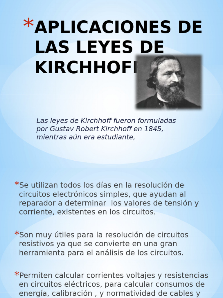 Aplicaciones de las Leyes de Kirchhoff | PDF | Red eléctrica ...