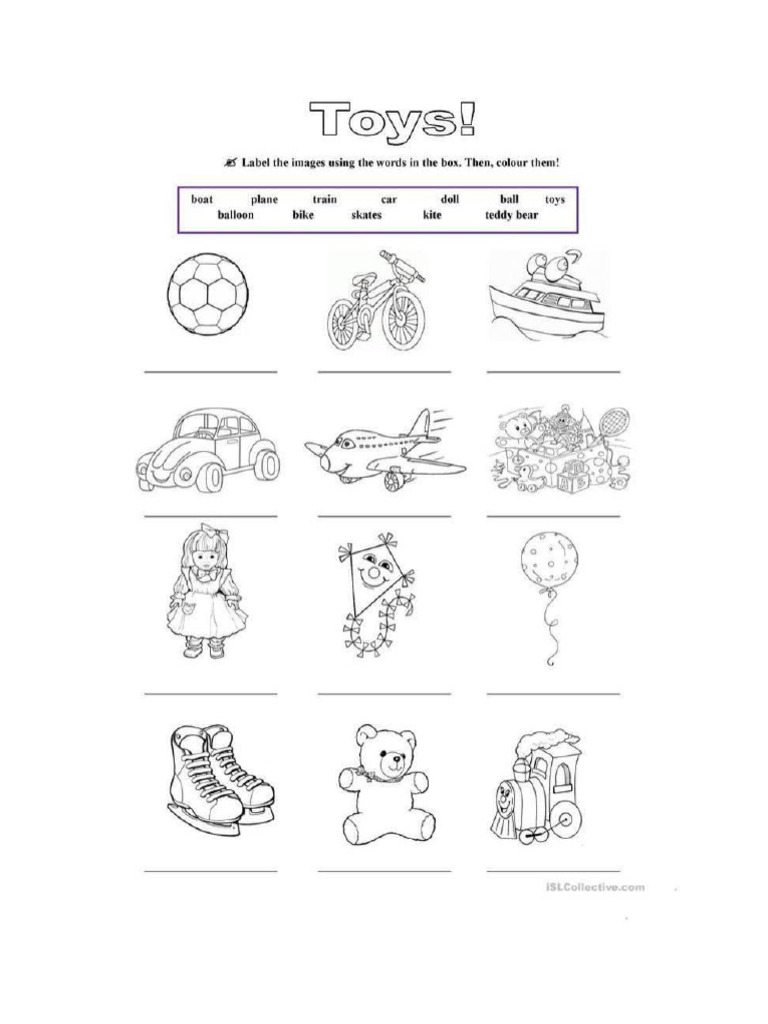 Toys Worksheet | PDF