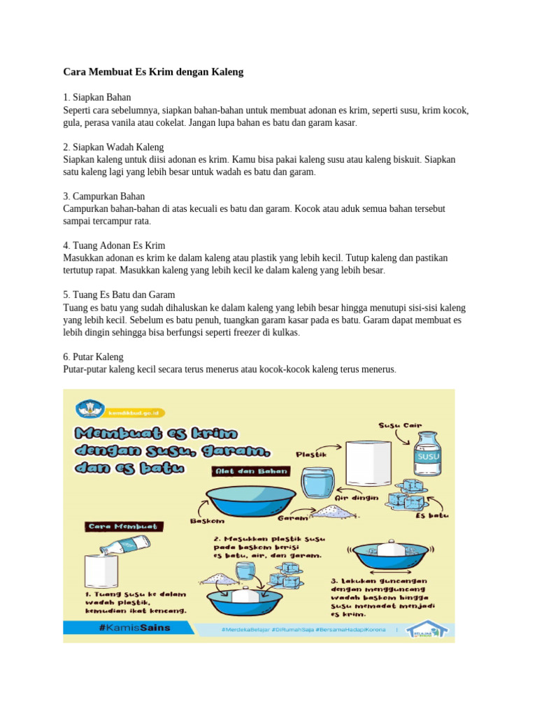 Cara Membuat Es Krim dari Kaleng | PDF | Memasak, Makanan, & Anggur