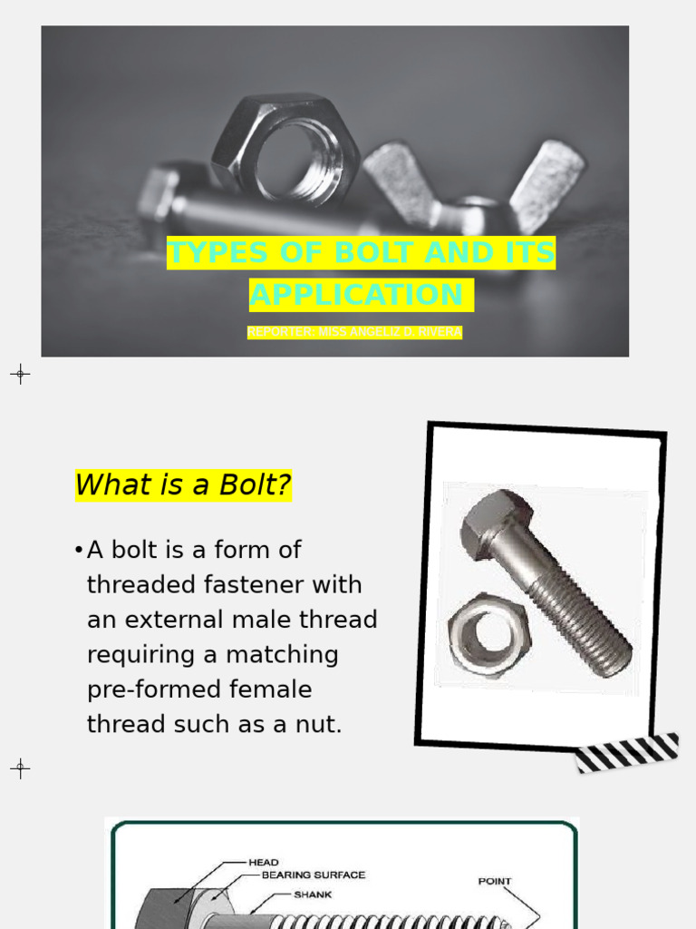 Types of Bolts Rivera Woodworking | PDF | Screw | Nut (Hardware)