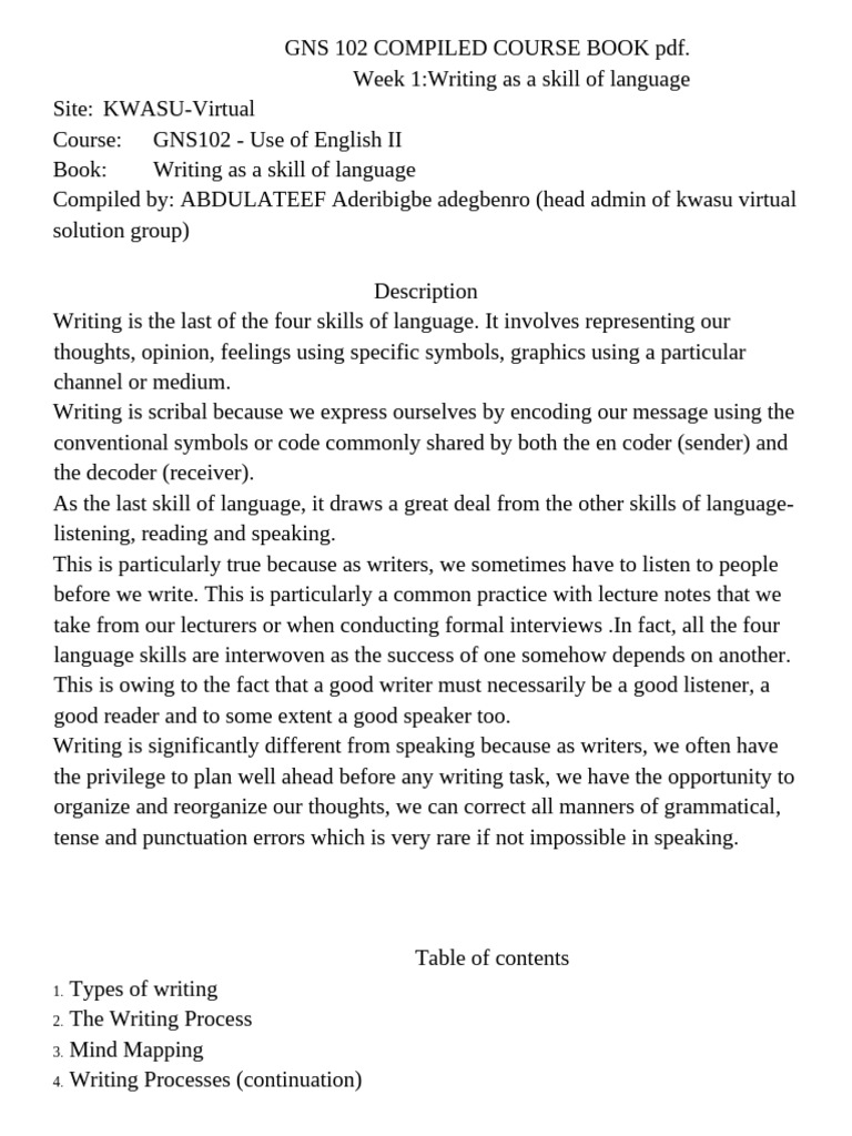 Gns 102 Compiled | PDF | Essays | Narrative Gns 102 Compiled | PDF | Essays | Narrative