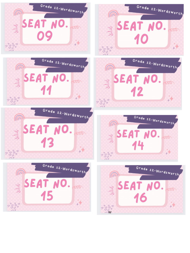 Seat Number Assignment Details | PDF