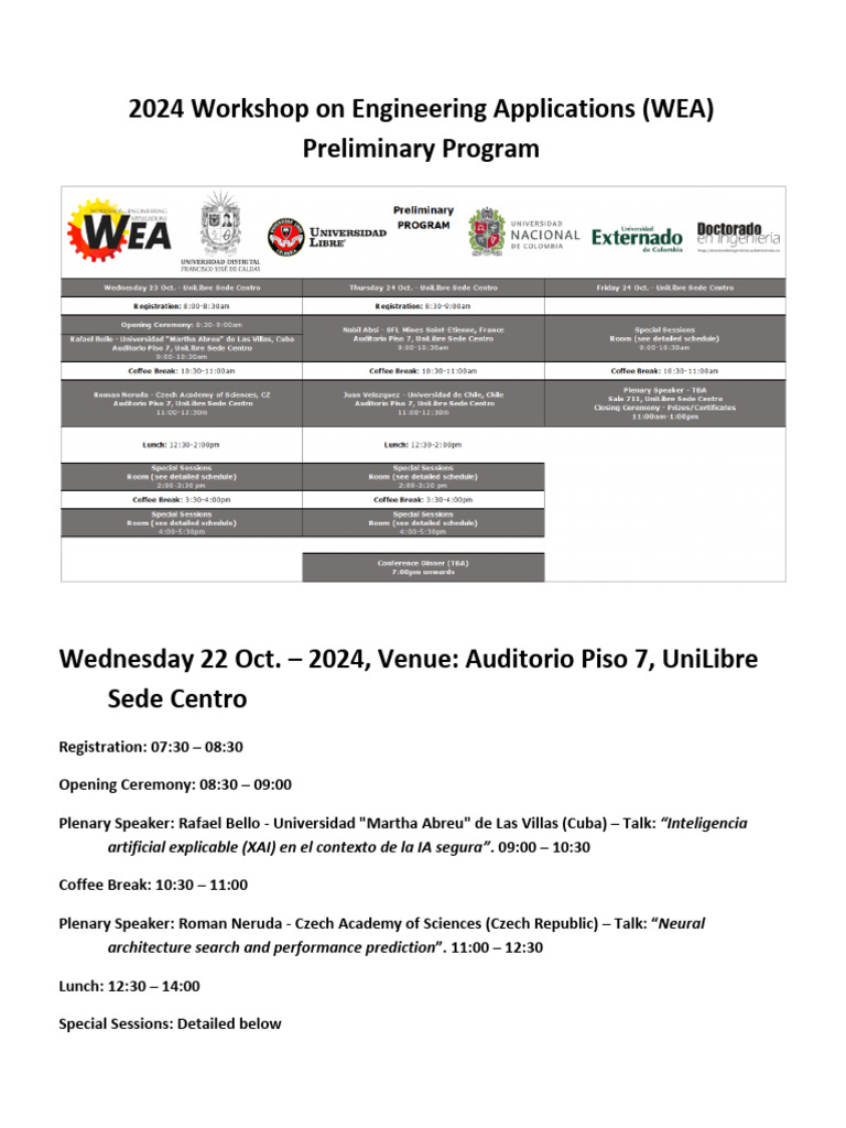 Program WEA 2024 V1 | PDF | Data | Machine Learning