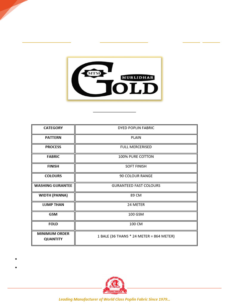 MTM Gold | PDF