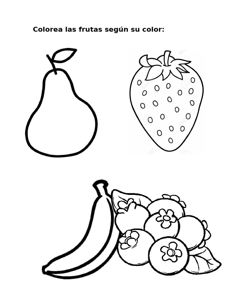 Colorea Las Frutas Según Su Color | PDF