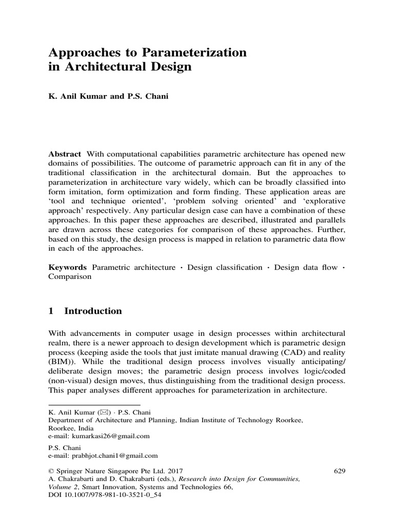 Approaches To Parameterization in Architectural Design | PDF ...