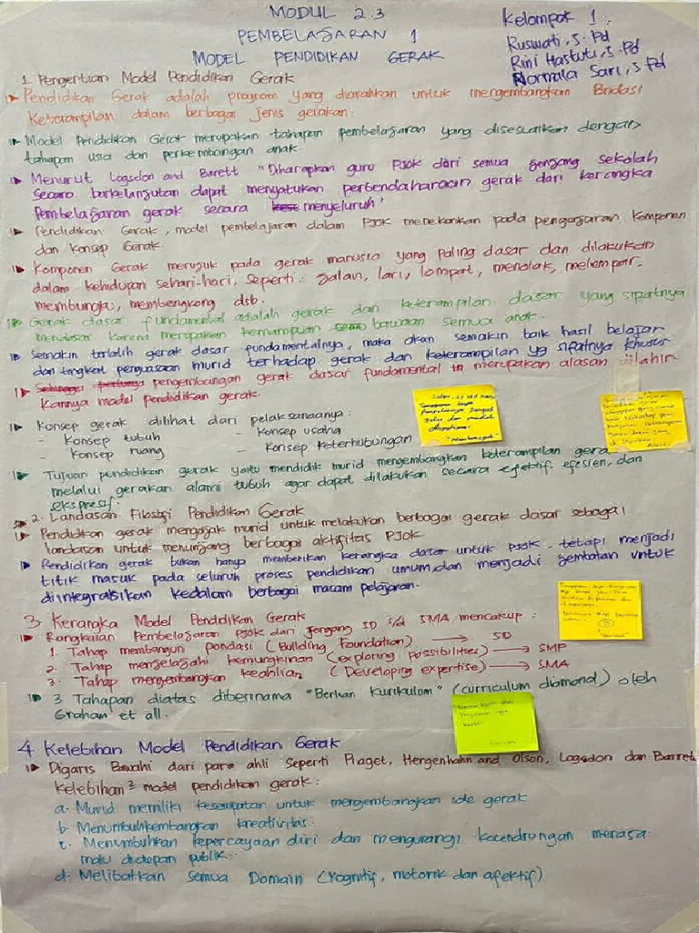 Modul 2.3 Pembelajaran 1 Model Pendidikan Gerak | PDF
