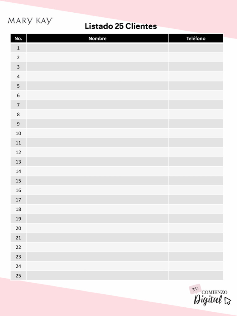 Listado 25 Clientes | PDF