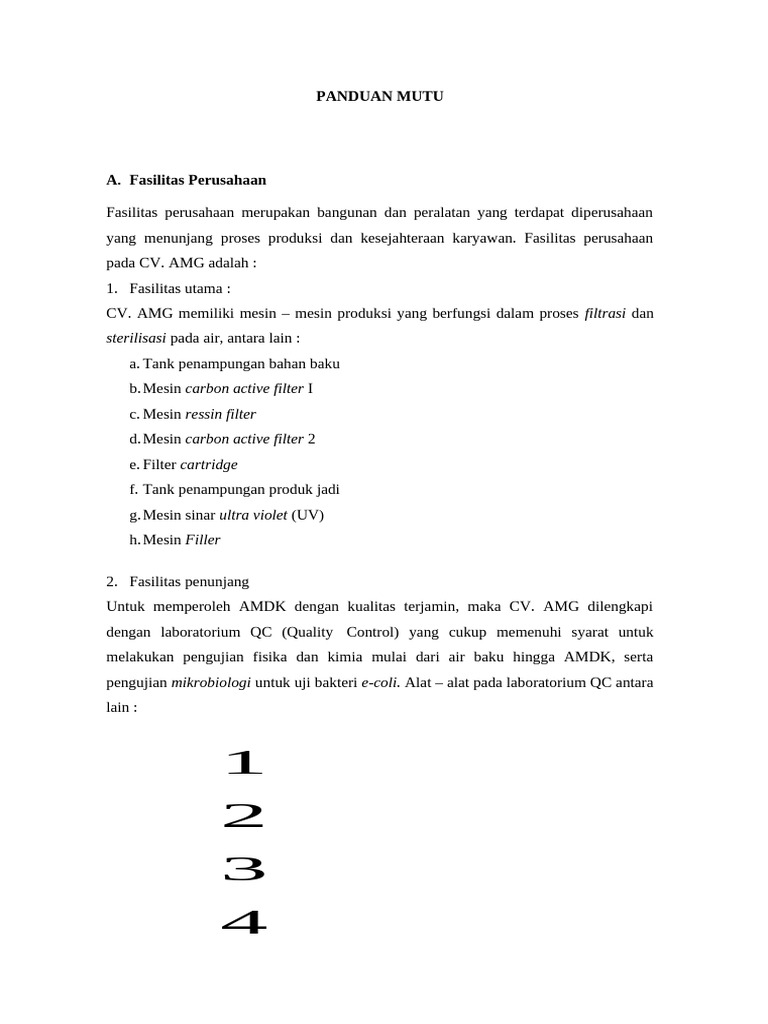 Panduan Mutu1 | PDF