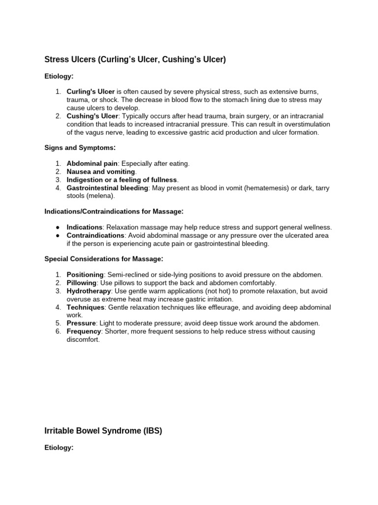 Stress Ulcers (Curling's and Cushing's Ulcer) | PDF | Irritable Bowel ...