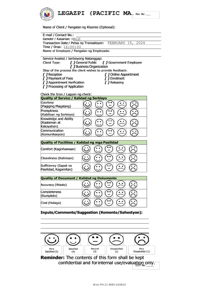 Feedback Form | PDF