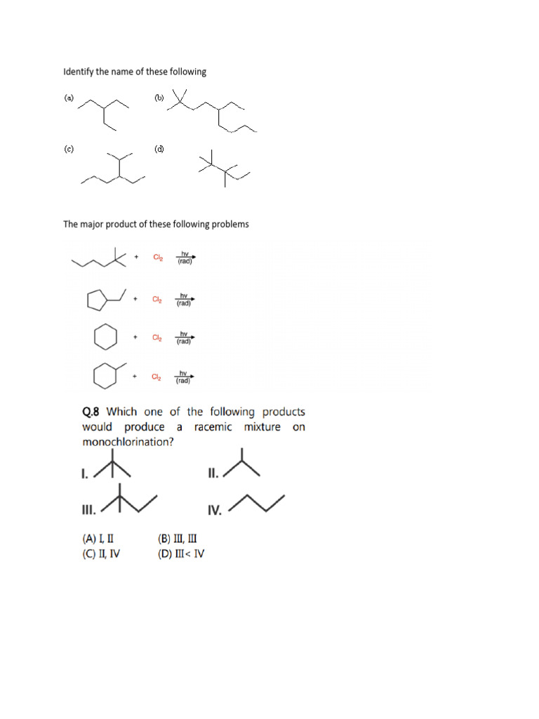 Chương 3-BT Alkane | PDF