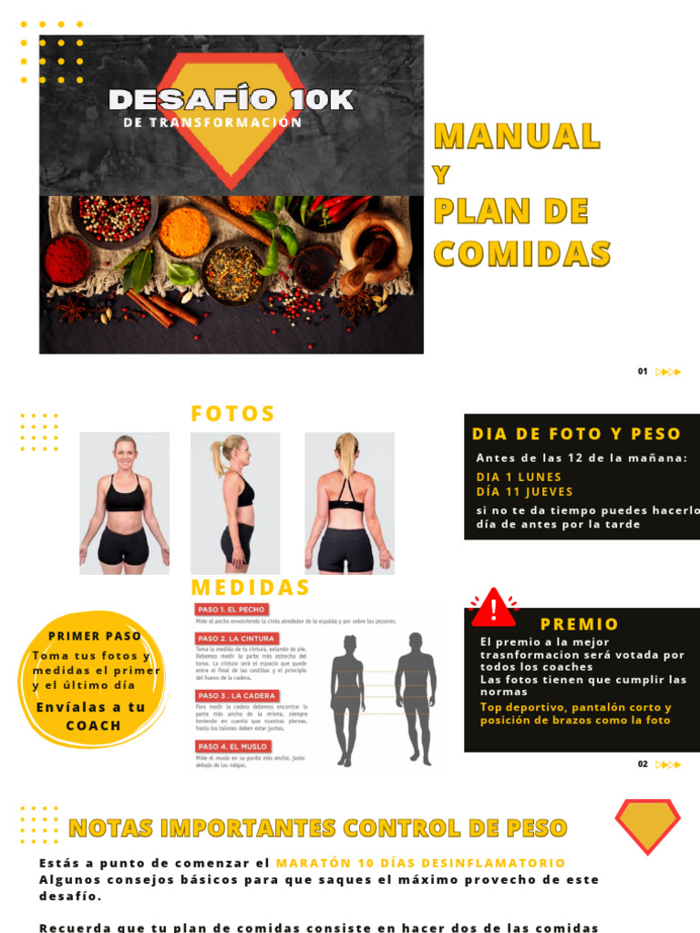 Plan de Comidas Desinflamatorio | PDF | ensalada | Aceite de oliva
