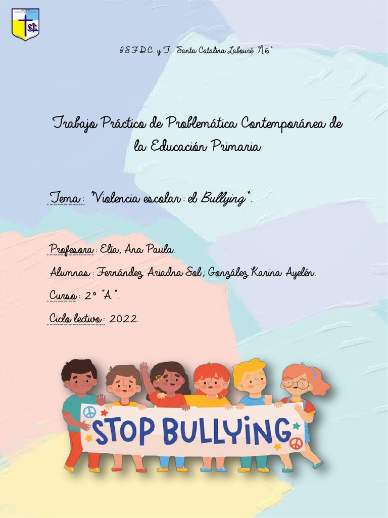 Violencia Escolar - Bullying - Problemática Contemporánea de La ...