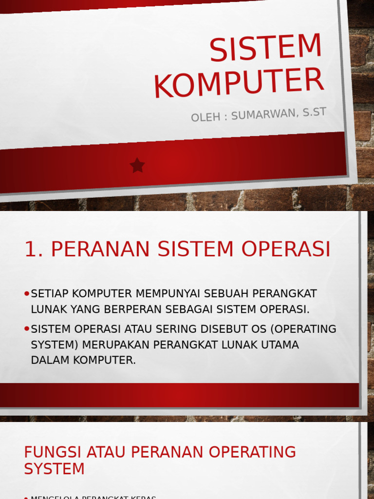 Peran Sistem Operasi Komputer | PDF