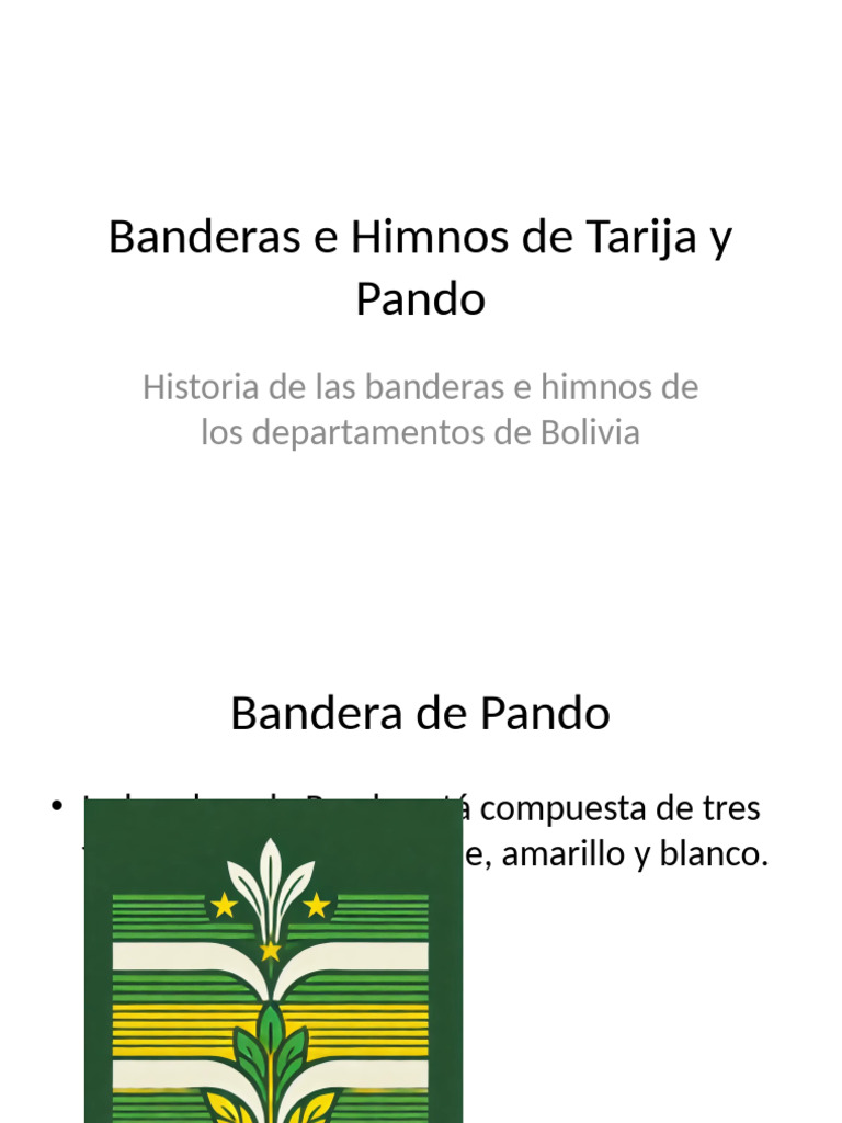 Banderas e Himnos Pando Tarija | PDF