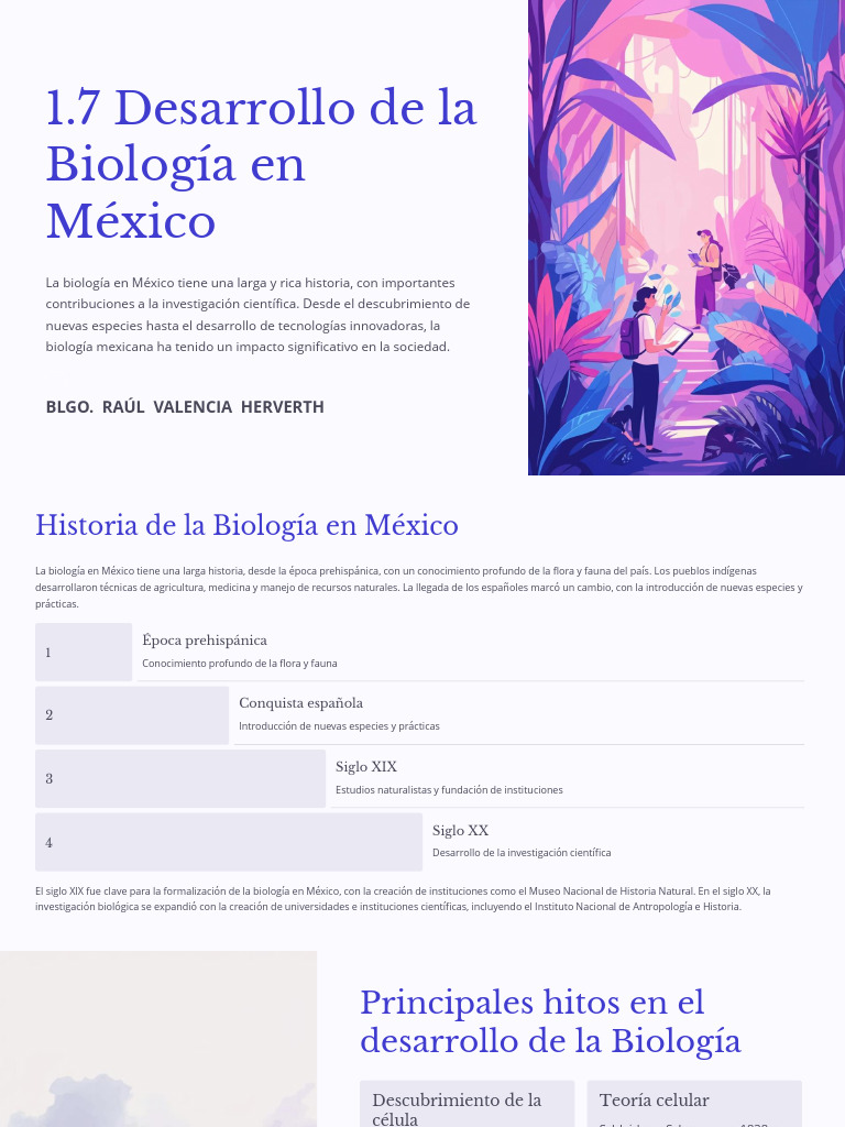1.7 Desarrollo de La Biologia en Mexico | PDF | Biotecnología ...