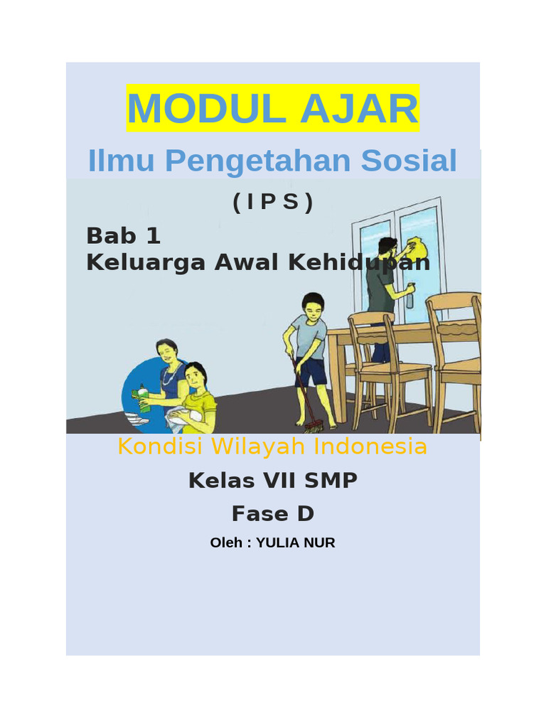 Modul Ajar IPS: Keluarga & Wilayah Indonesia | PDF | Karier ...