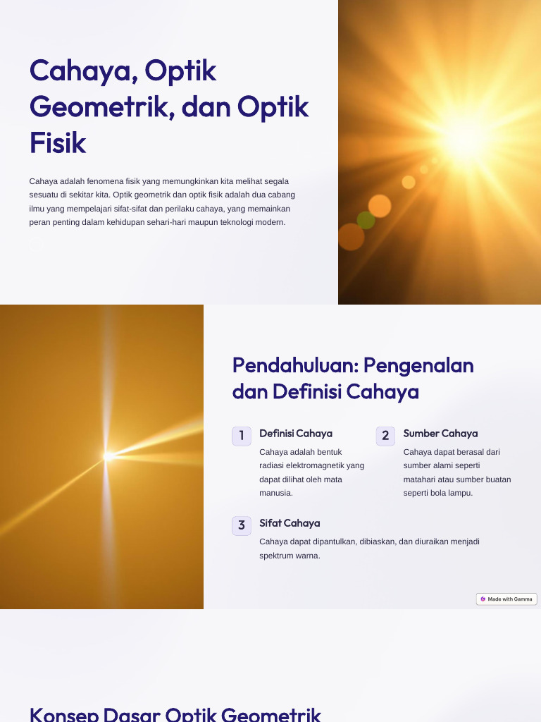 Cahaya Optik Geometrik Dan Optik Fisik | PDF