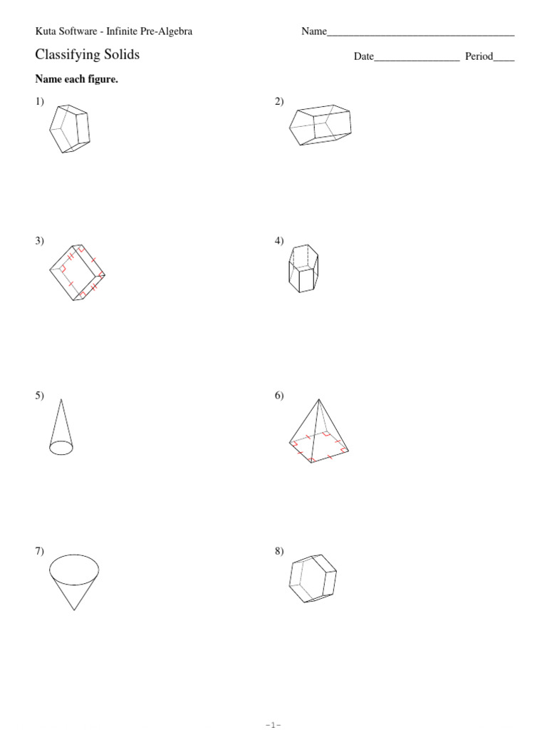 Polyhedron Worksheet 4 | PDF | Convex Geometry | Geometric Objects