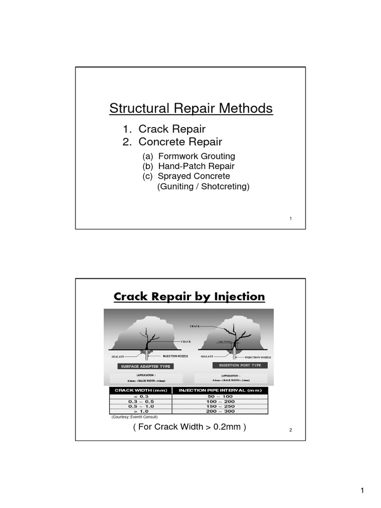 Structural Repair Methods | PDF | Concrete | Rust