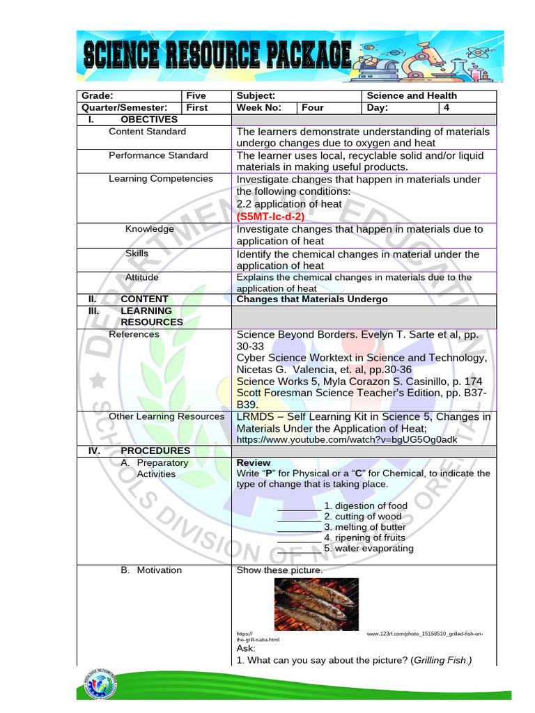 Chemical Changes in Materials from Heat | PDF | Combustion | Smoke