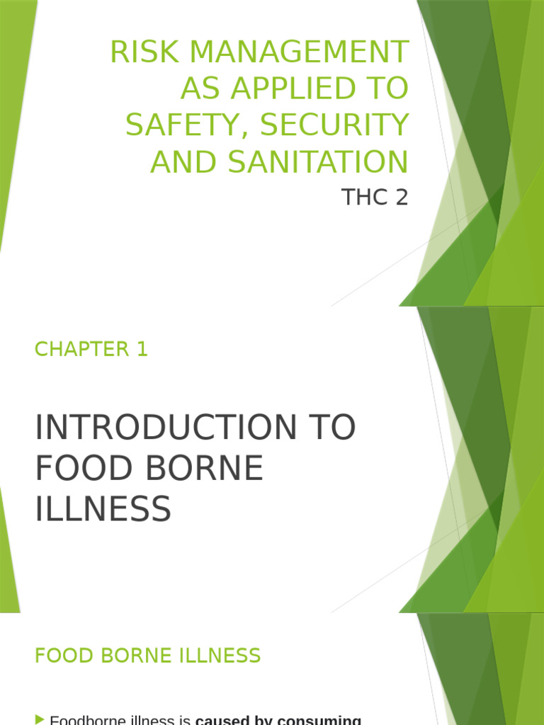 Risk Management As Applied To Safety, Security | PDF | Foodborne Illness | Nausea