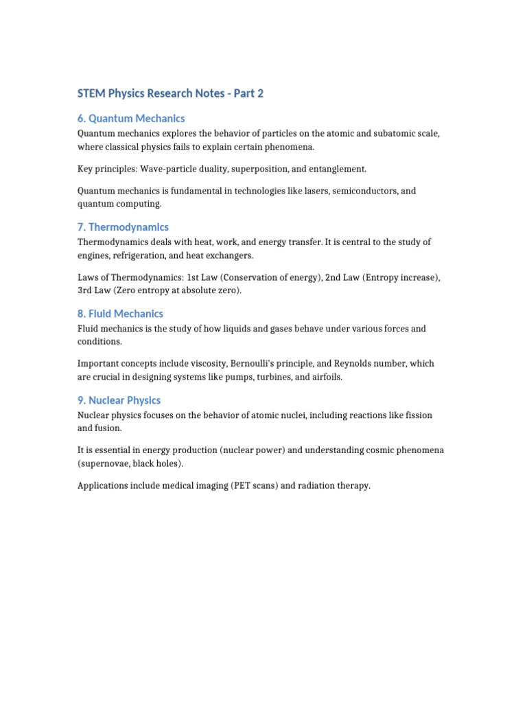 STEM Physics Research Notes Part 2 | PDF | Teaching Methods & Materials ...
