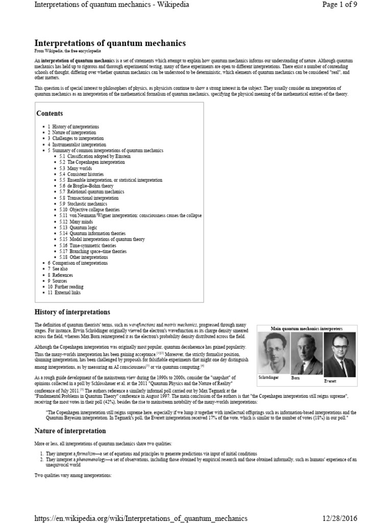 Quantum Mechanics Interpretations Explained | PDF | Quantum Mechanics ...