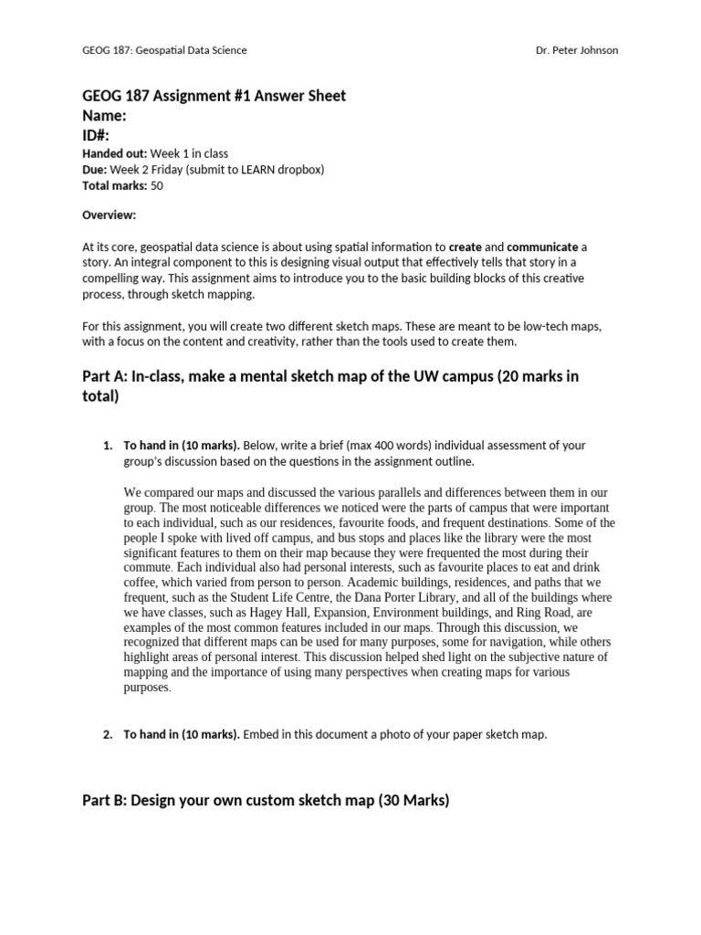 Assignment 1 23 Answer Sheet | PDF | Art