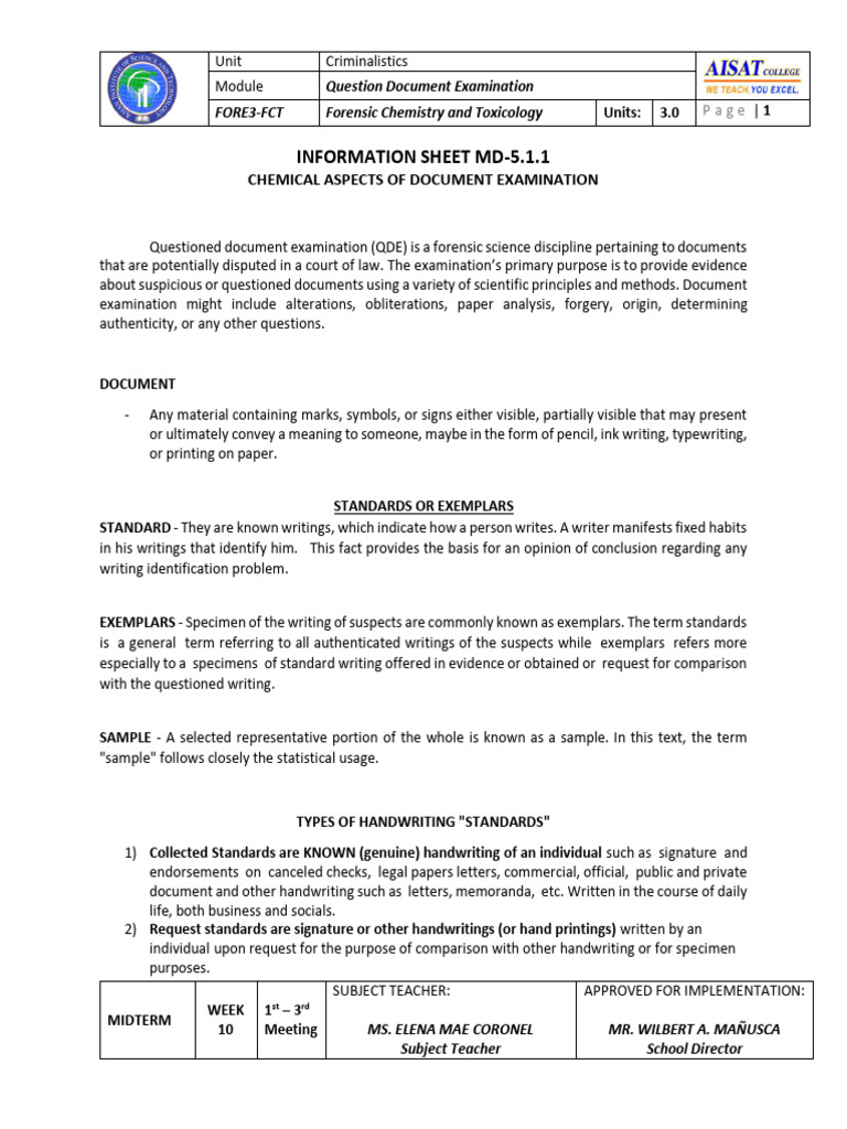Emc - Module10 Fore FCT | PDF | Chemistry