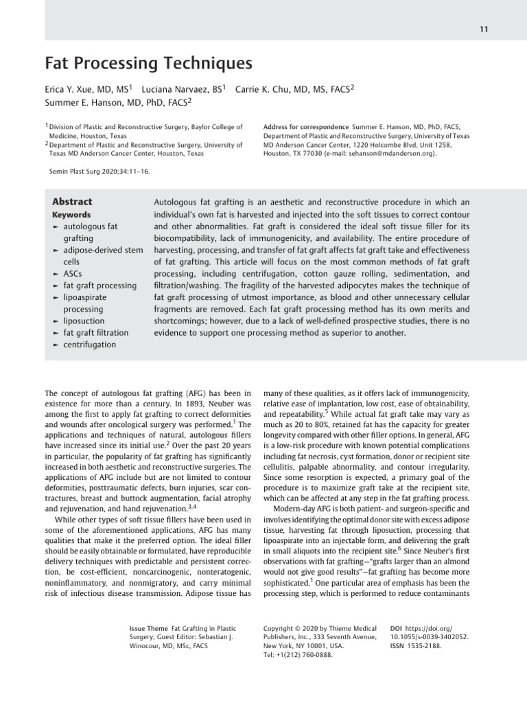 Fat Processing Techniques | PDF