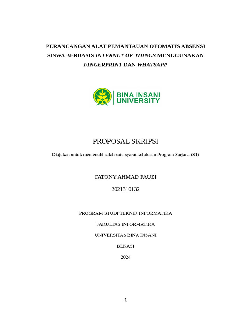 Inovasi IoT untuk Absensi Siswa | PDF