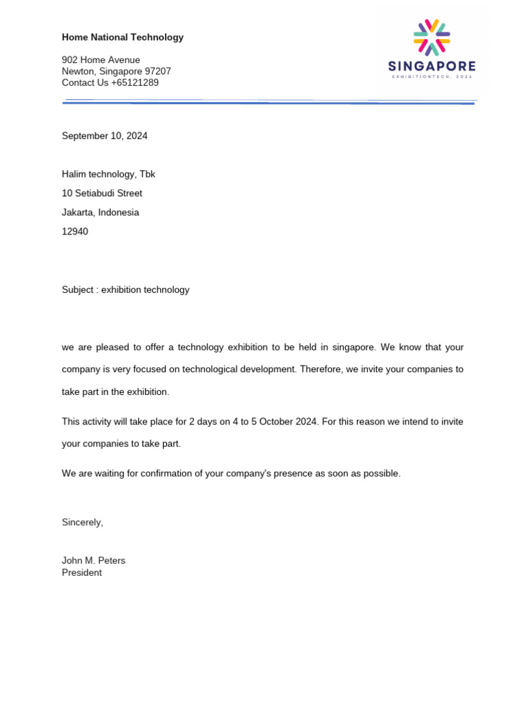 Exhibition Invitation Letter | PDF | Business | Art