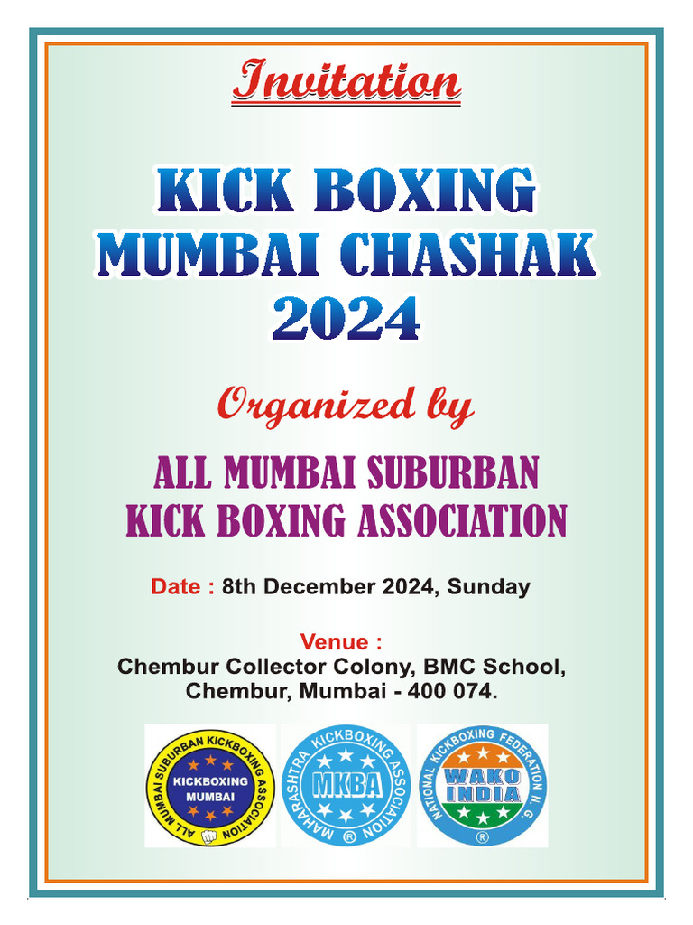 MUMBAI CHASHAK Kick Boxing - Inv Card | PDF