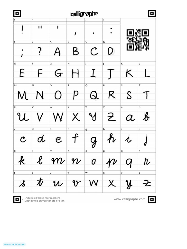 Calligraphr Template | PDF