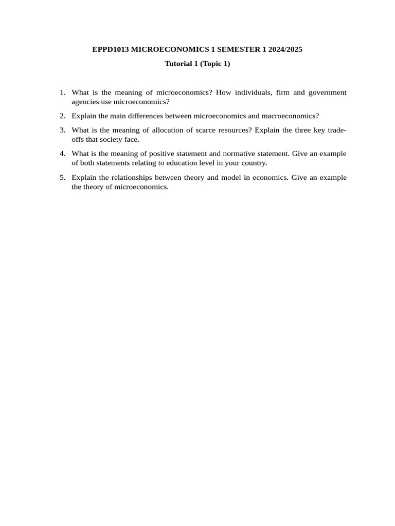 Tutorial 1 | PDF | Finance & Money Management