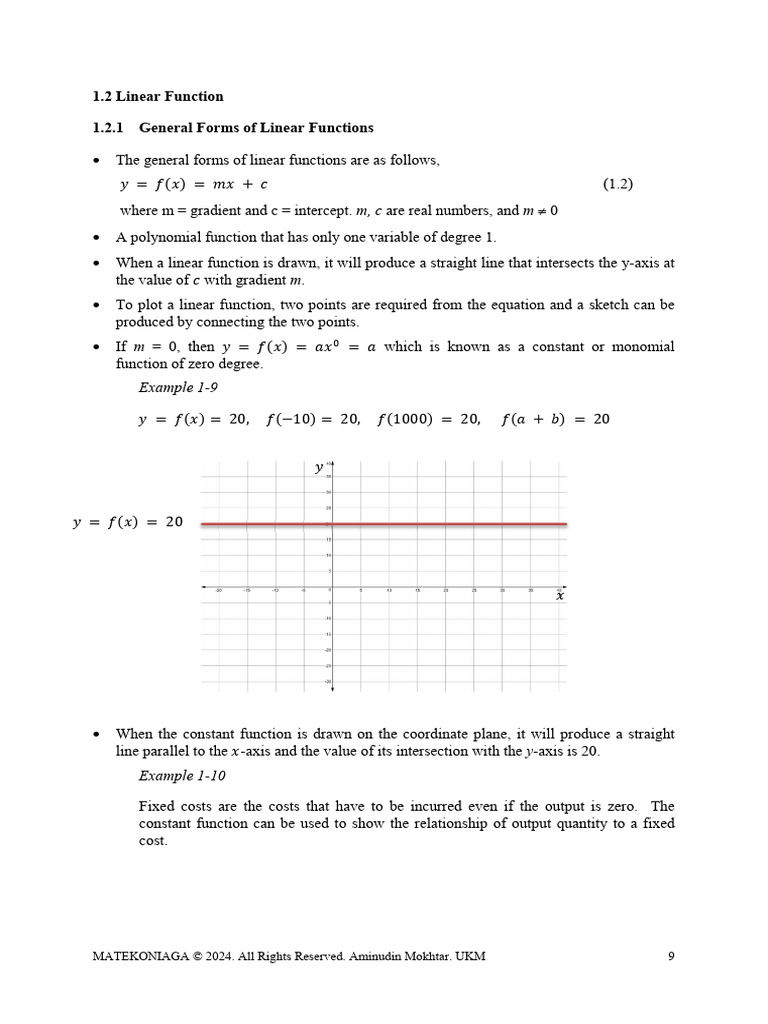 EPPD1043-topic 01 Functions - Part 2 - Linear | PDF | Demand | Mathematics