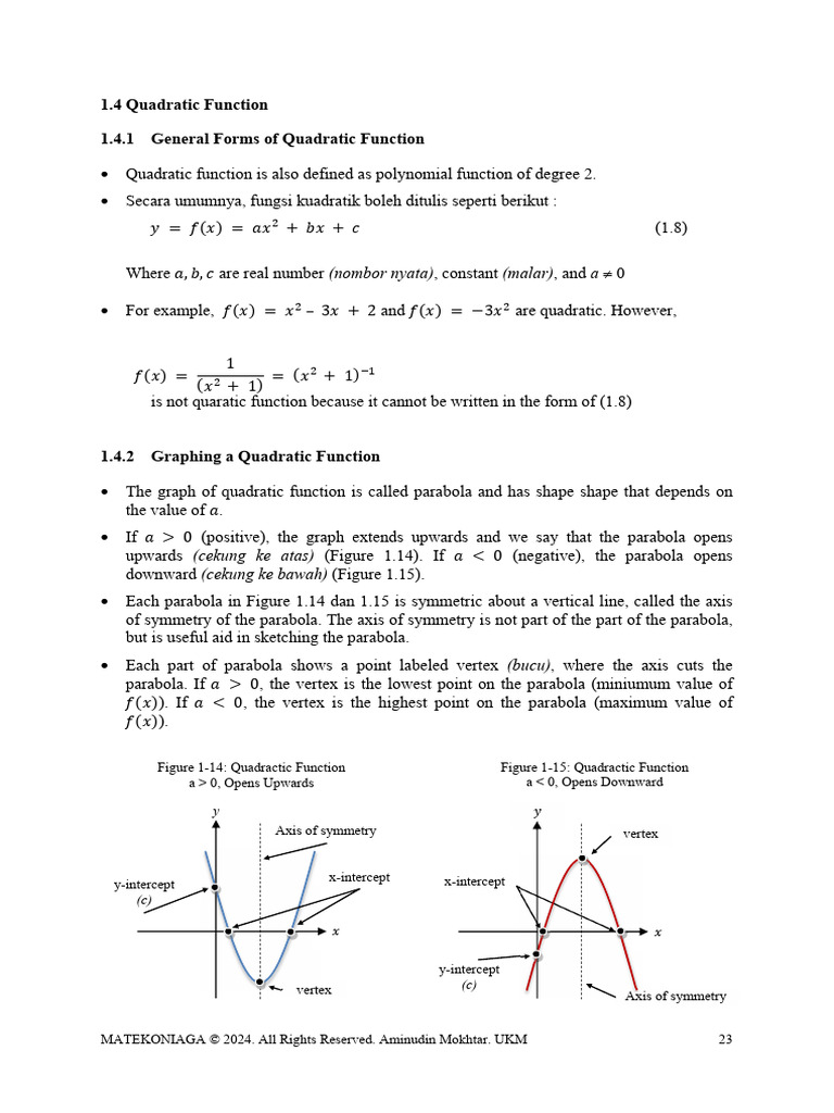 EPPD1043-topic 01 Functions - Part 3 - Quadratic | PDF | Algebra | Theoretical Computer Science